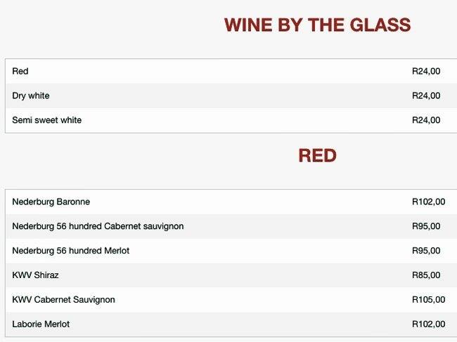 Menu at Uncle Jim's Pub & Grill, Roodepoort