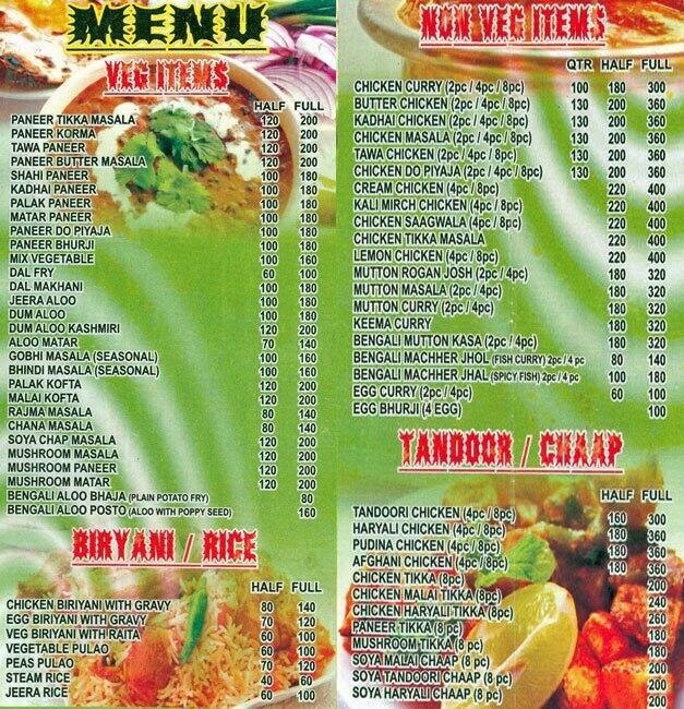 Menu at Green Valley Restaurant, Gurugram
