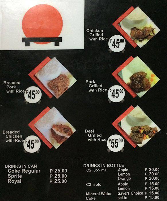 Menu at Teppan King, Cebu City