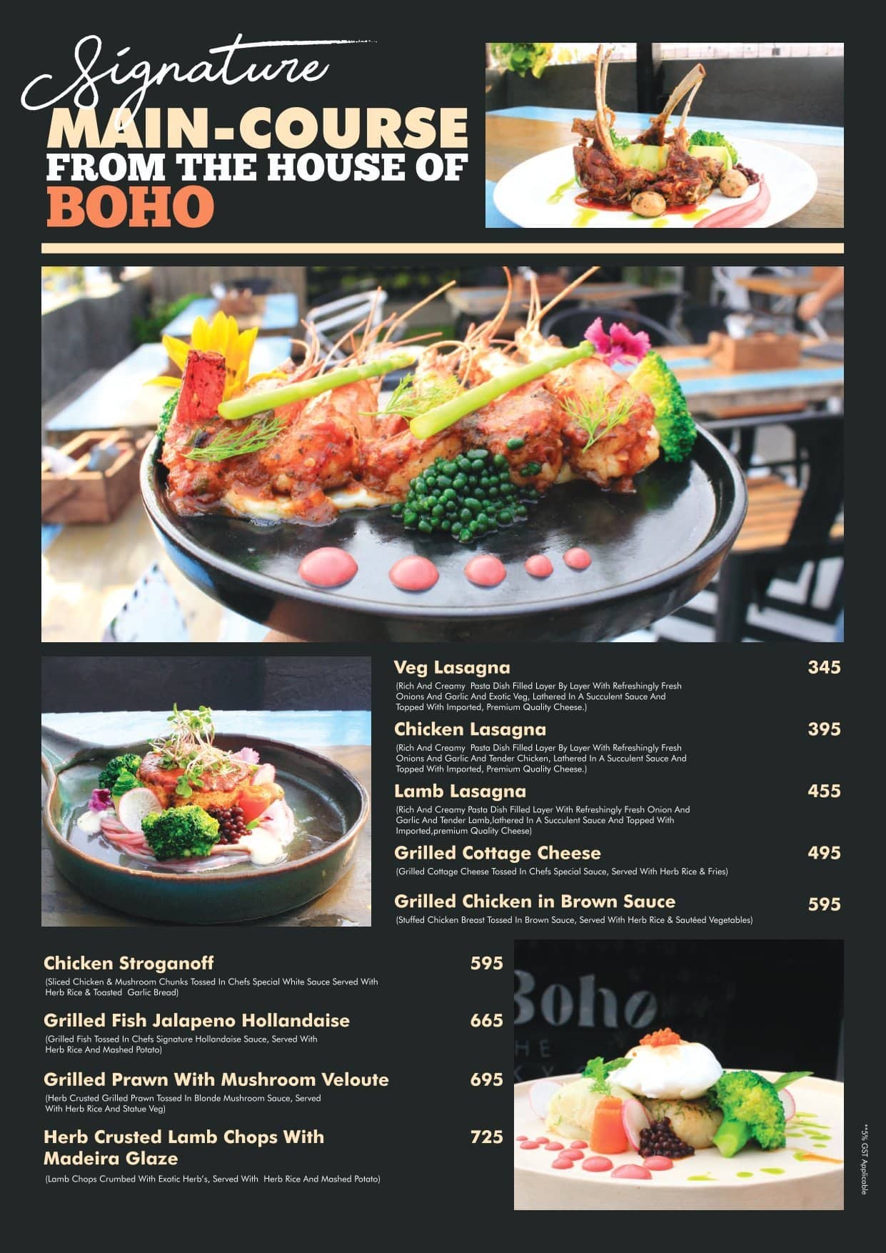 Menu of Boho The Sky Cafe, Sector 1, Salt Lake, Kolkata