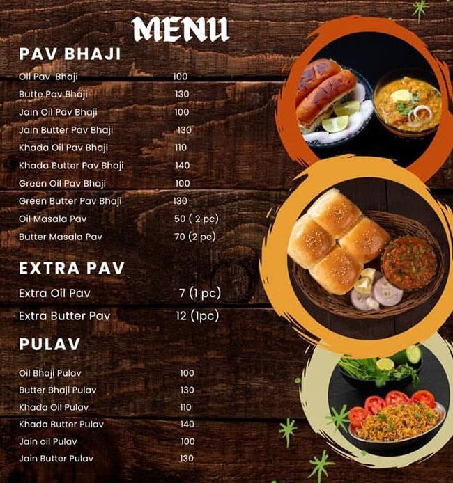 Menu of Shree Sairam Pav Bhaji Center, Vapi Locality, Vapi
