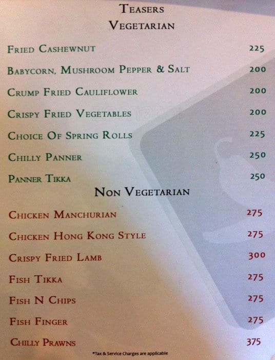 Menu at Green Chillies, Chennai, 79, Ambica Empire Hotel, Jawahralal ...