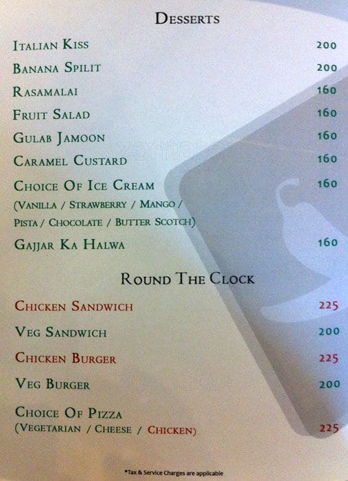 Menu at Green Chillies, Chennai, 79, Ambica Empire Hotel, Jawahralal ...
