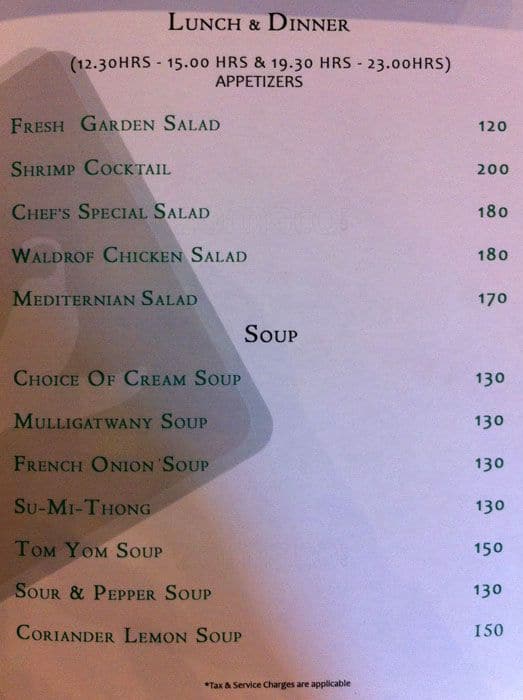 Menu at Green Chillies, Chennai, 79, Ambica Empire Hotel, Jawahralal ...