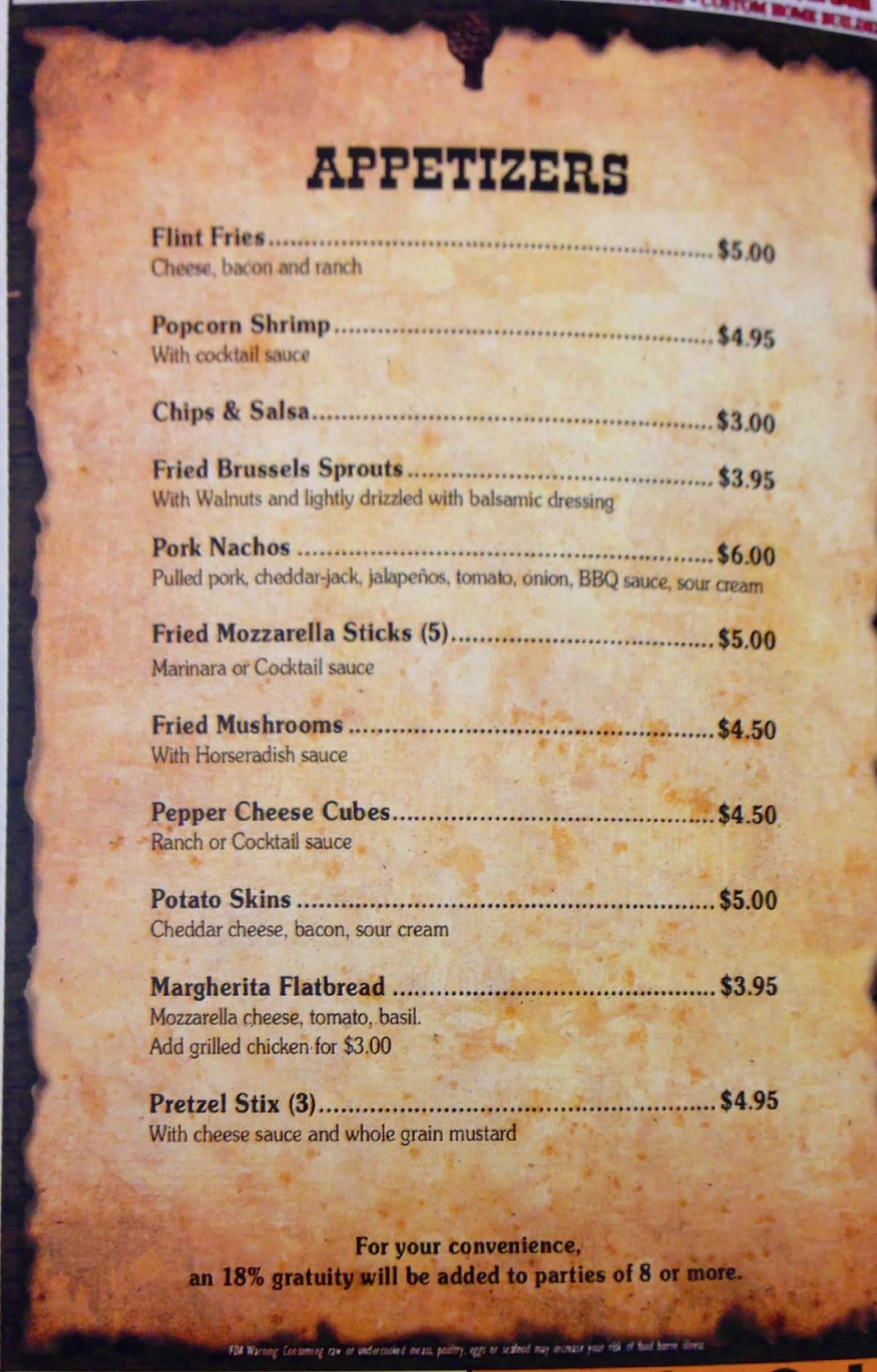 Menu at Osgood Grub Co steakhouse, Osgood