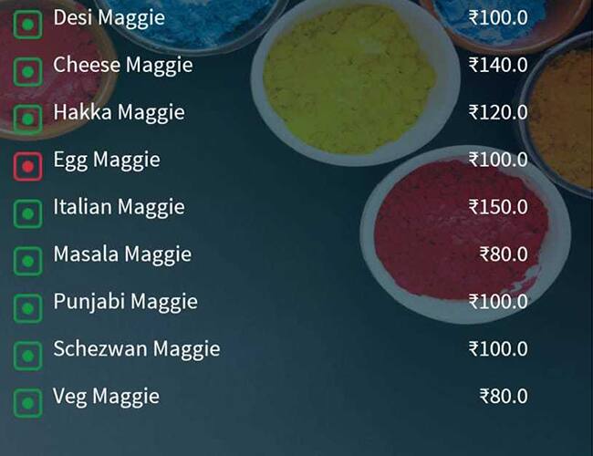 Menu of Maggie Lovers, Kothrud, Pune