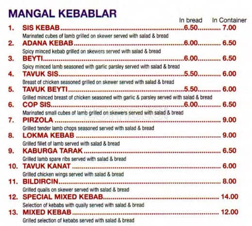 Mangal 1 Menu, Menu de Mangal 1, Dalston, London - Zomato UK