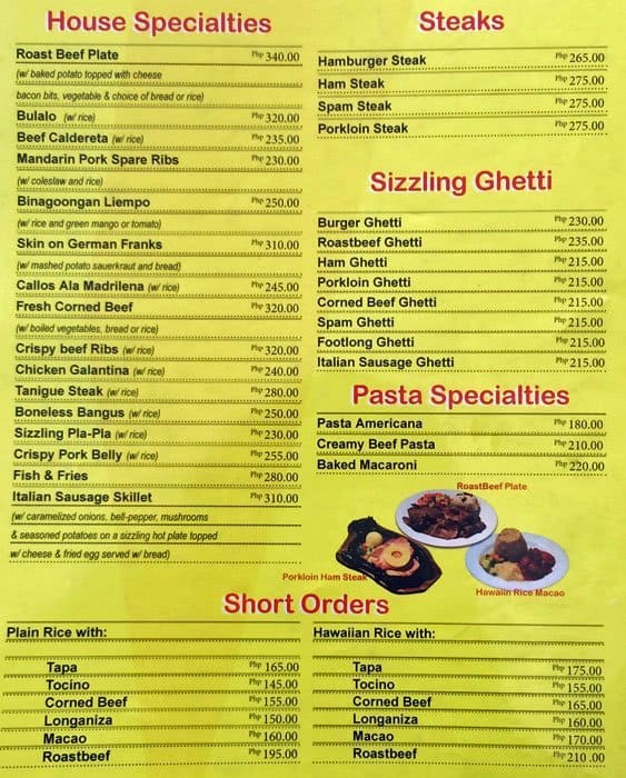 Dayrit's Menu, Menu for Dayrit's, Magallanes, Makati City - Zomato ...