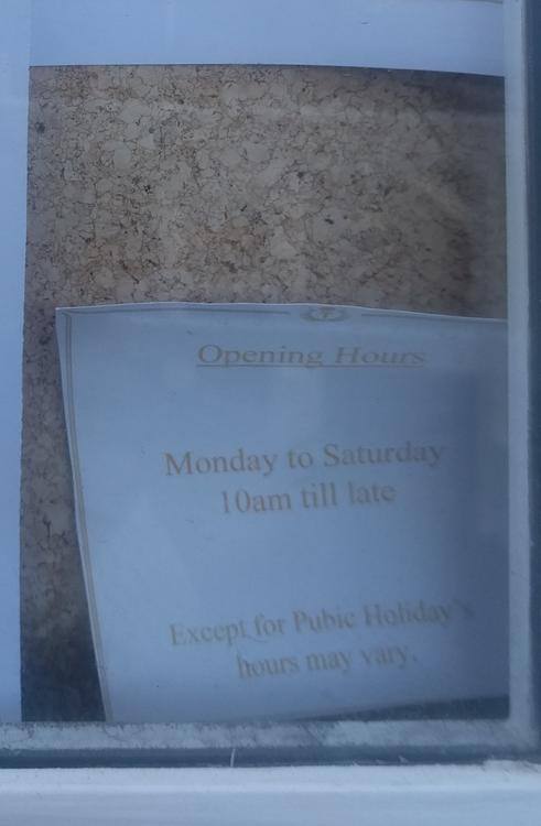 Menu at Thistle Inn pub & bar, Wellington