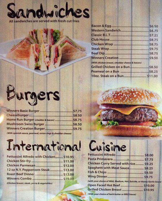 Menu at Roadhouse Wings restaurant, Toronto