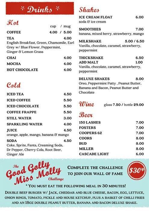 Menu at Colonnade Diner cafe, Hurstville, 38 Park Rd