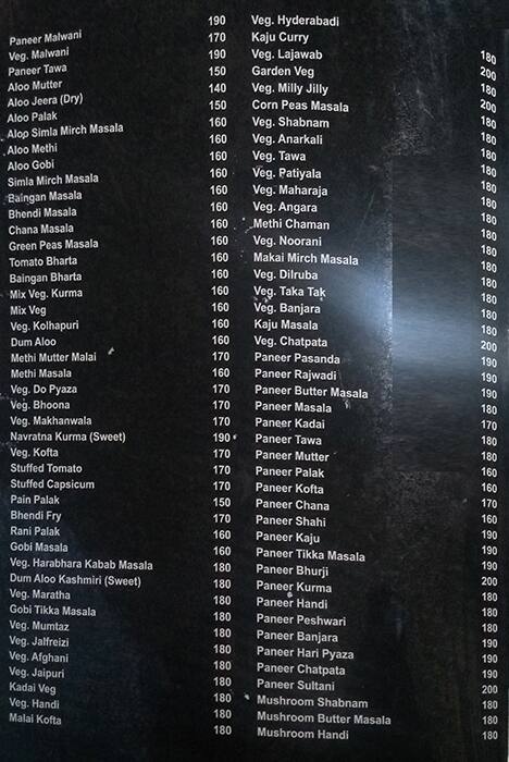 Menu at Hotel Shree Balaji Executive, Pune