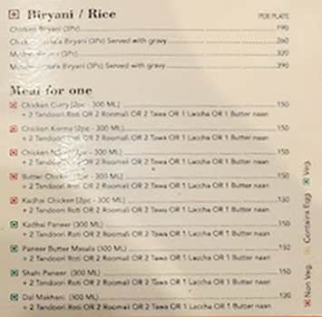 Menu at The Delhi Munchery, New Delhi
