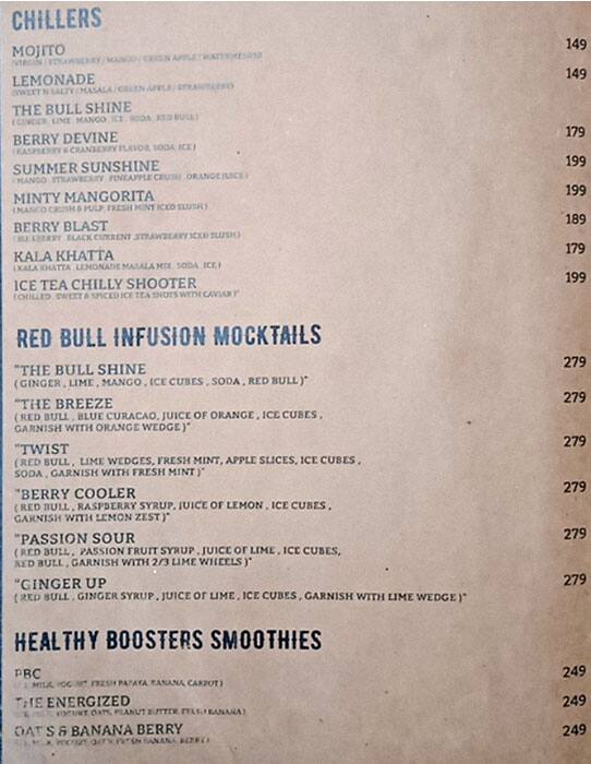 Menu at Revolution, Indore, Ground floor Apollo Premier