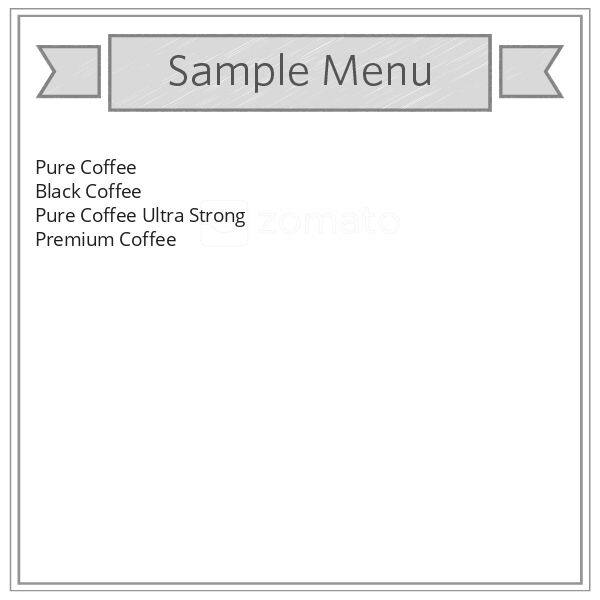 Menu of Pure Coffee, Jayanagar, Bangalore