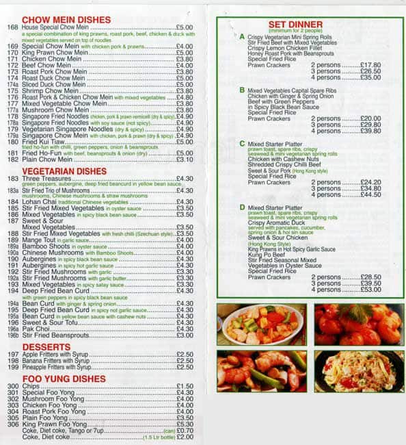 Menu at Panda Garden fast food, Twickenham, 126 Heath Rd