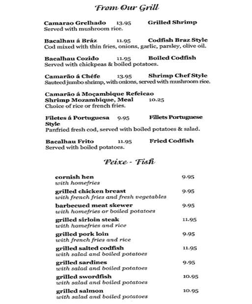 Menu at Mimo Restaurant, New Bedford