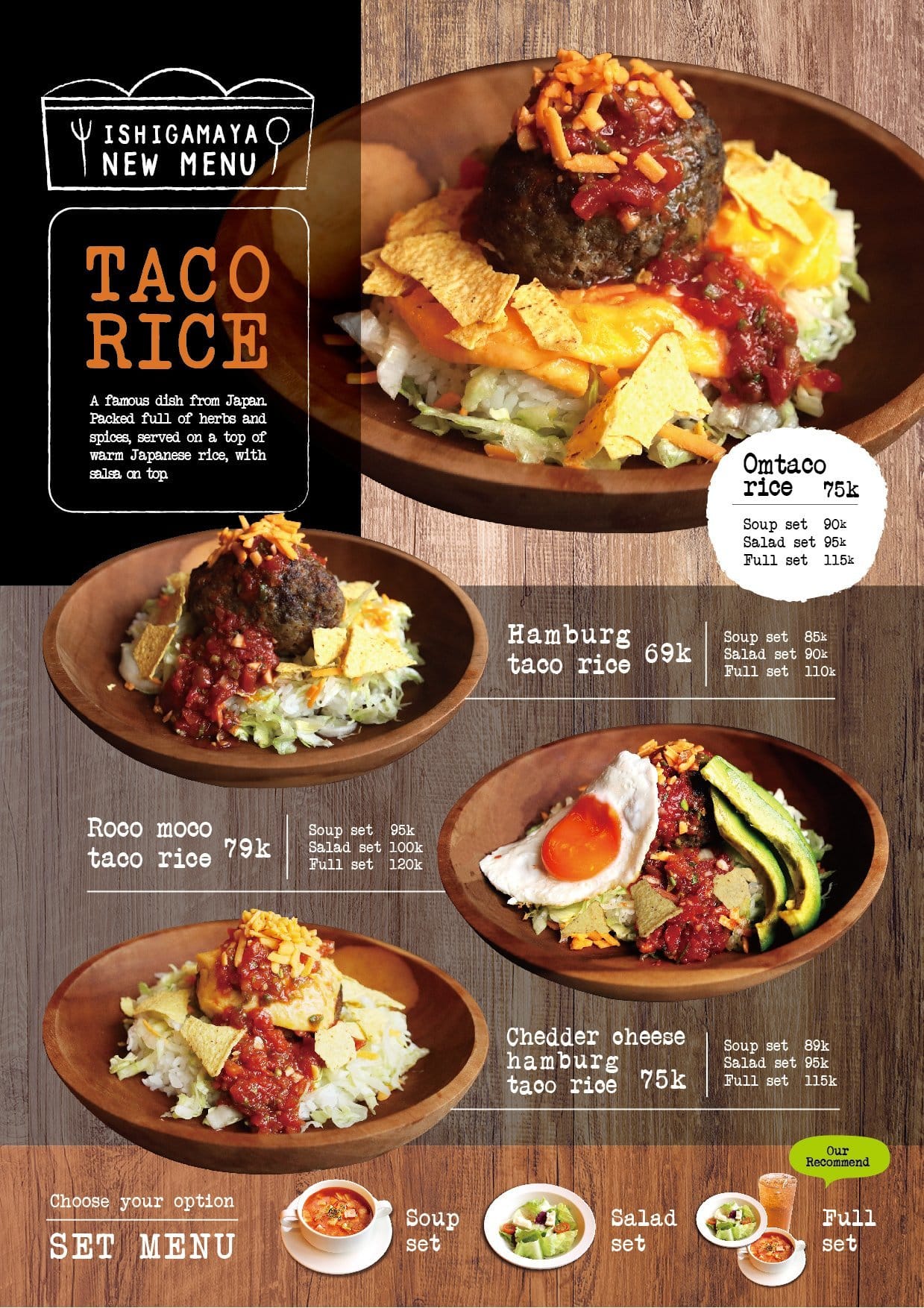 Menu at ISHIGAMAYA HAMBURG & STEAK Plaza Indonesia steakhouse, Jakarta