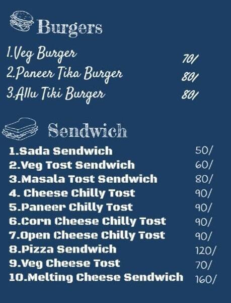 Menu of UFC, Dum Dum, Kolkata