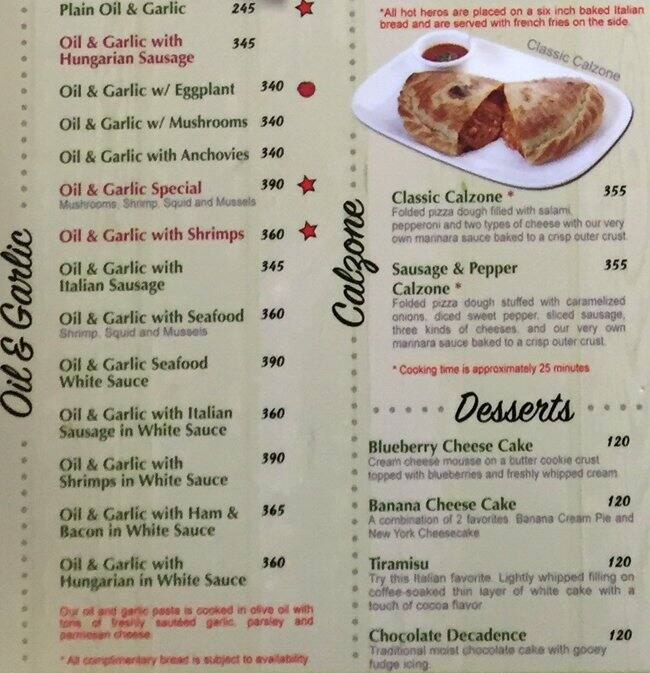 A Veneto Glorietta Menu Boards