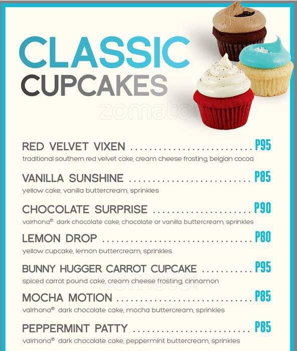 Menu at Cupcakes By Sonja desserts, Quezon City, G/F Robinsons Galleria