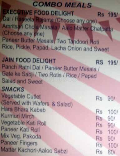 Menu at Tawa Tandoor, Hyderabad