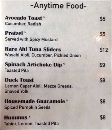 Menu at The Graham pub & bar, New York City, 151 Meserole St