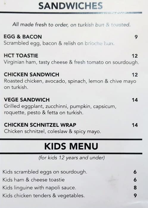 Menu at Loco Coffee restaurant, Elsternwick, 436 Glen Huntly Rd