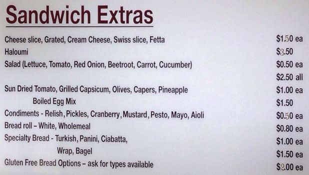 Menu at Canteen Takeaway cafe, Newstead