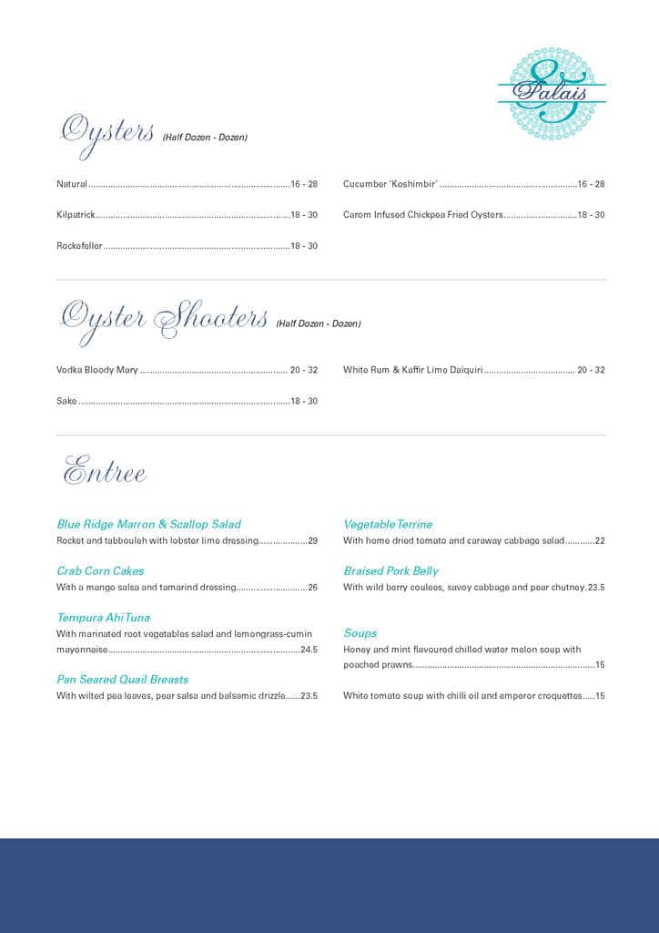 Palais 85 Menu, Menu for Palais 85, South Perth, Perth - Urbanspoon/Zomato