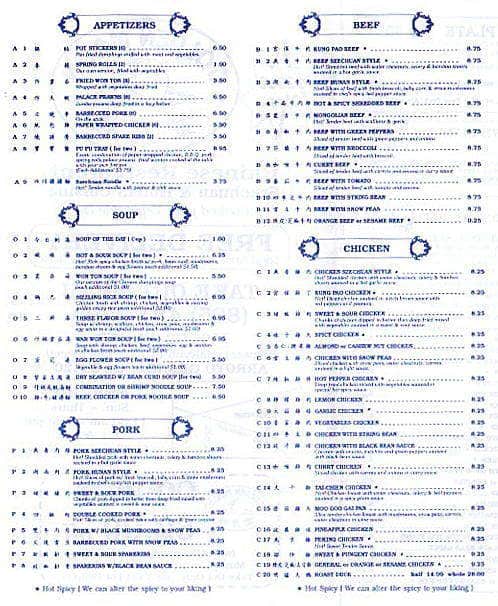 Menu at Golden Moon Restaurant, Arroyo Grande, E Grand Ave