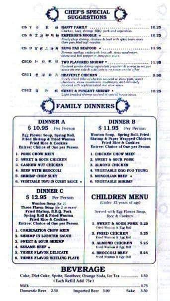 Menu at Golden Moon Restaurant, Arroyo Grande, E Grand Ave