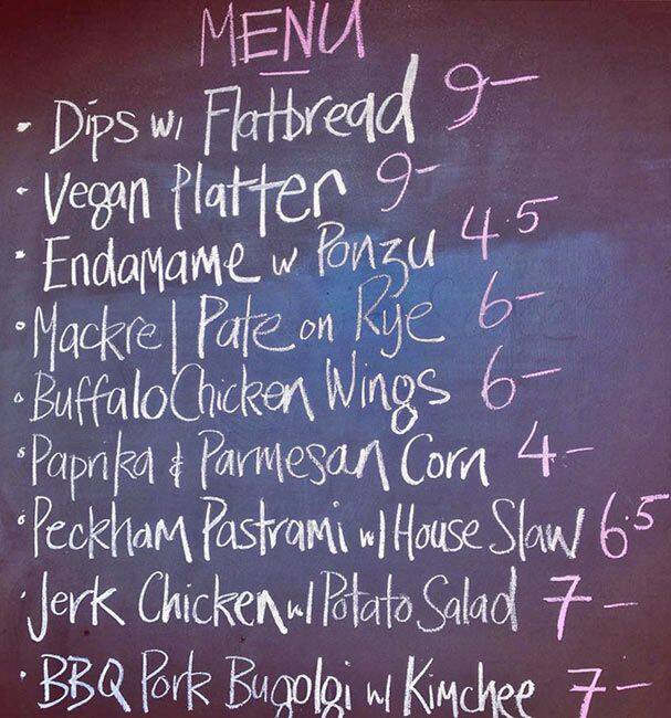 Menu at Frank's Cafe, London, 95A Rye Lane
