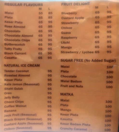 Kulfi House Menu, Menu for Kulfi House, Ambattur, Chennai - Zomato