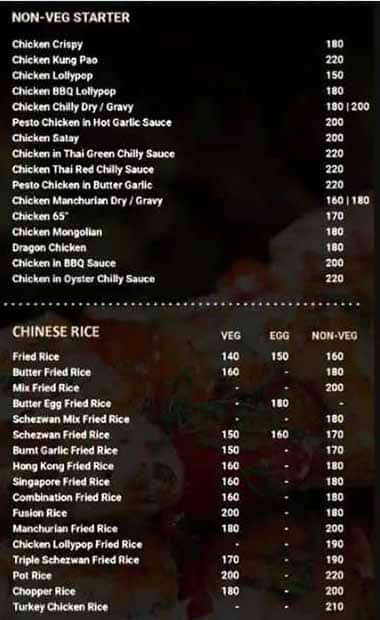 Menu of Only Imported, Mira Road, Mumbai