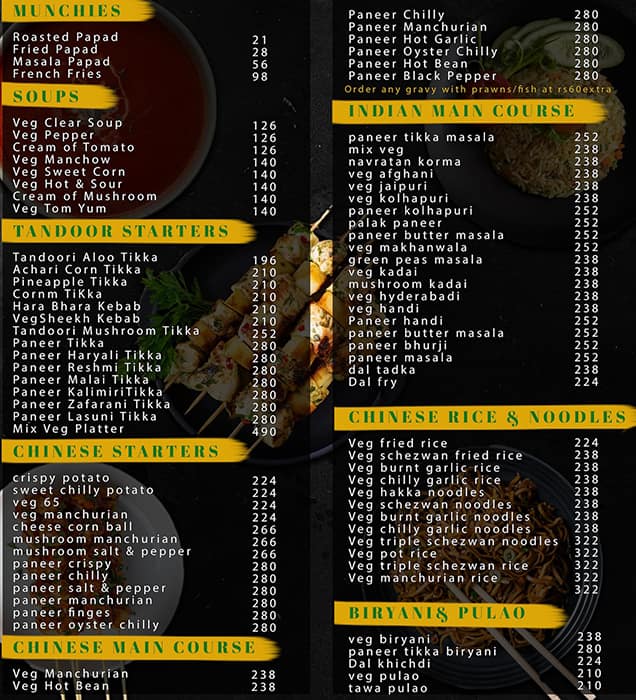Menu of Barbeque Shack, Colaba, Mumbai
