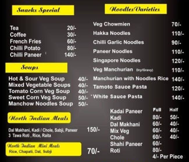 Menu of Shankar's Dosa, Sector 2, Dwarka, New Delhi