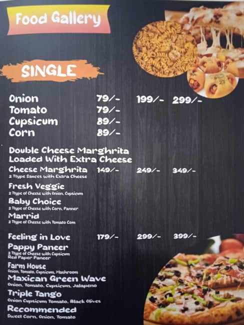 Menu of The Angel Pizza, Sector 66, Gurgaon