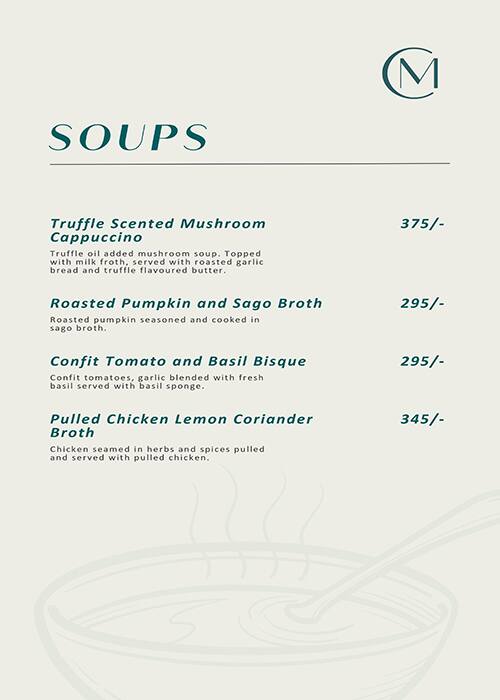 Menu of Cafe Marka, Jubilee Hills, Hyderabad