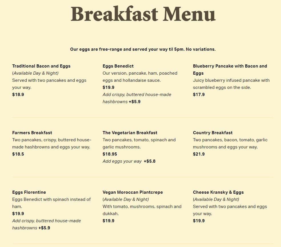 Menu at The Pancake Parlour restaurant, Ringwood, Shop R20/175 ...