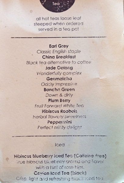 Menu at Houndstooth Coffee cafe, Dallas, N Henderson Ave