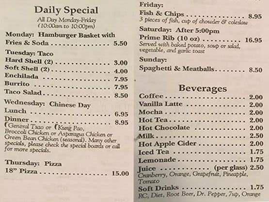 Menu at Decoy restaurant, Portland