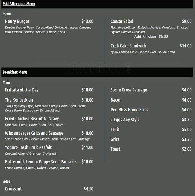 Menu at Distilled on Jefferson pub & bar, Lexington, 157 Jefferson St