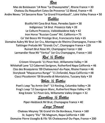 Menu at Distilled on Jefferson pub & bar, Lexington, 157 Jefferson St