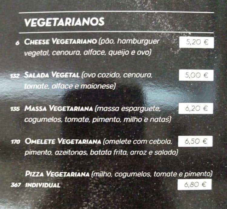 Menu at Porto Extremo fast food, Porto