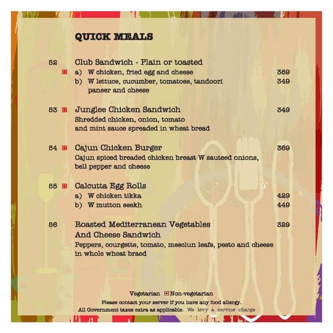 Menu at Citrus Cafe - Lemon Tree Hotel, Hyderabad