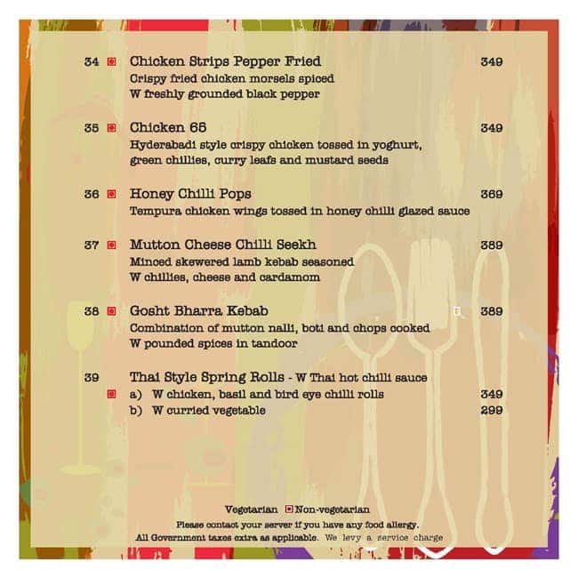 Menu at Citrus Cafe - Lemon Tree Hotel, Hyderabad