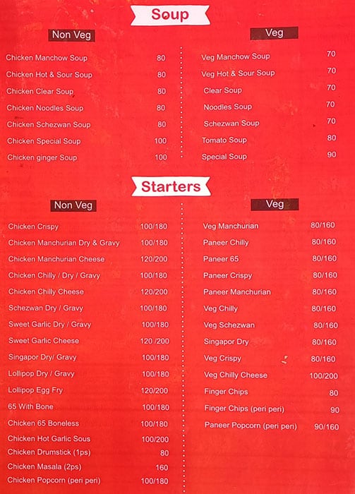 Menu of Salim Biryani House Chinese & Tandoor, Talegaon, Pune