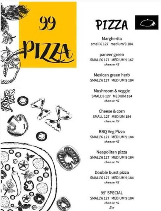 Menu of 99 Pizza, Madhavaram, Chennai