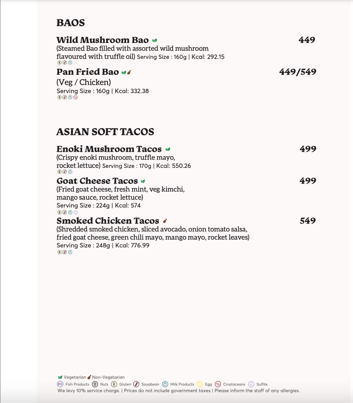 Menu of Mamagoto, By Pass Road (North), Indore